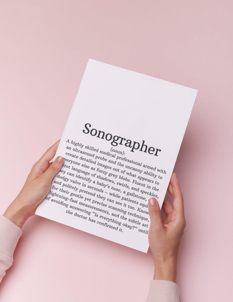 Funny Sonographer Definition Print – Ultrasound Tech Wall Art – Medical ...