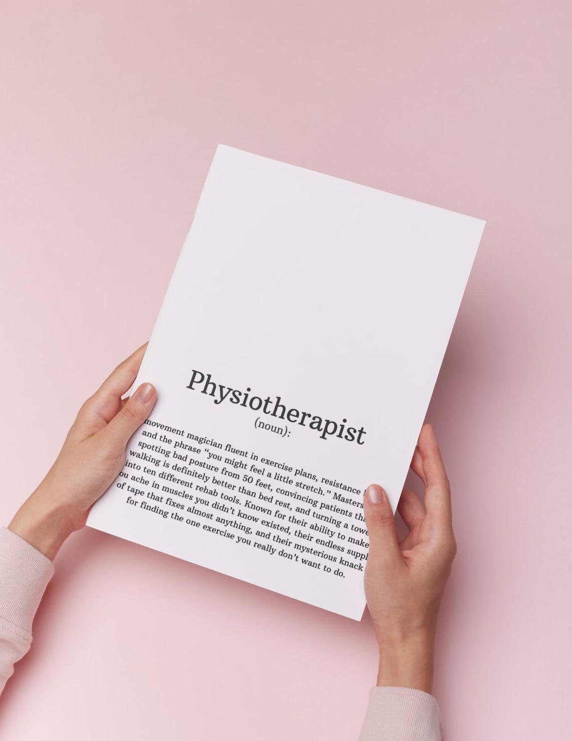 Funny Physiotherapist Definition Print – NHS Physio Humour – Hospital ...