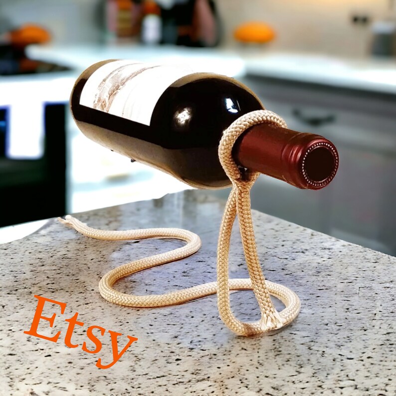 New Suspended Rope Wine Rack Serpentine Snake Bracket Wine Bottle ...