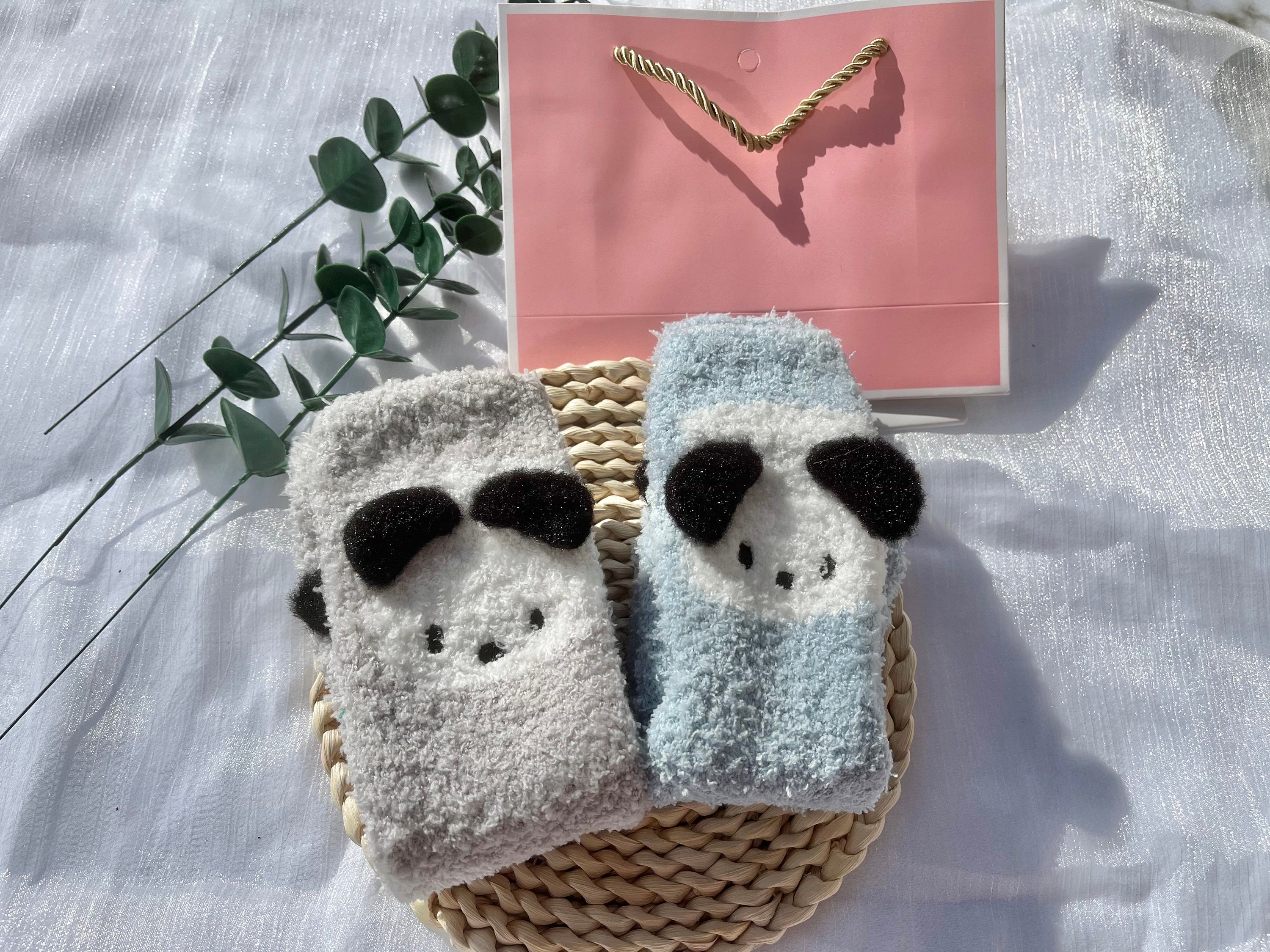 Warm Cute Fuzzy Cartoon Animal Socks Crew Length Warm Coral Fleece ...