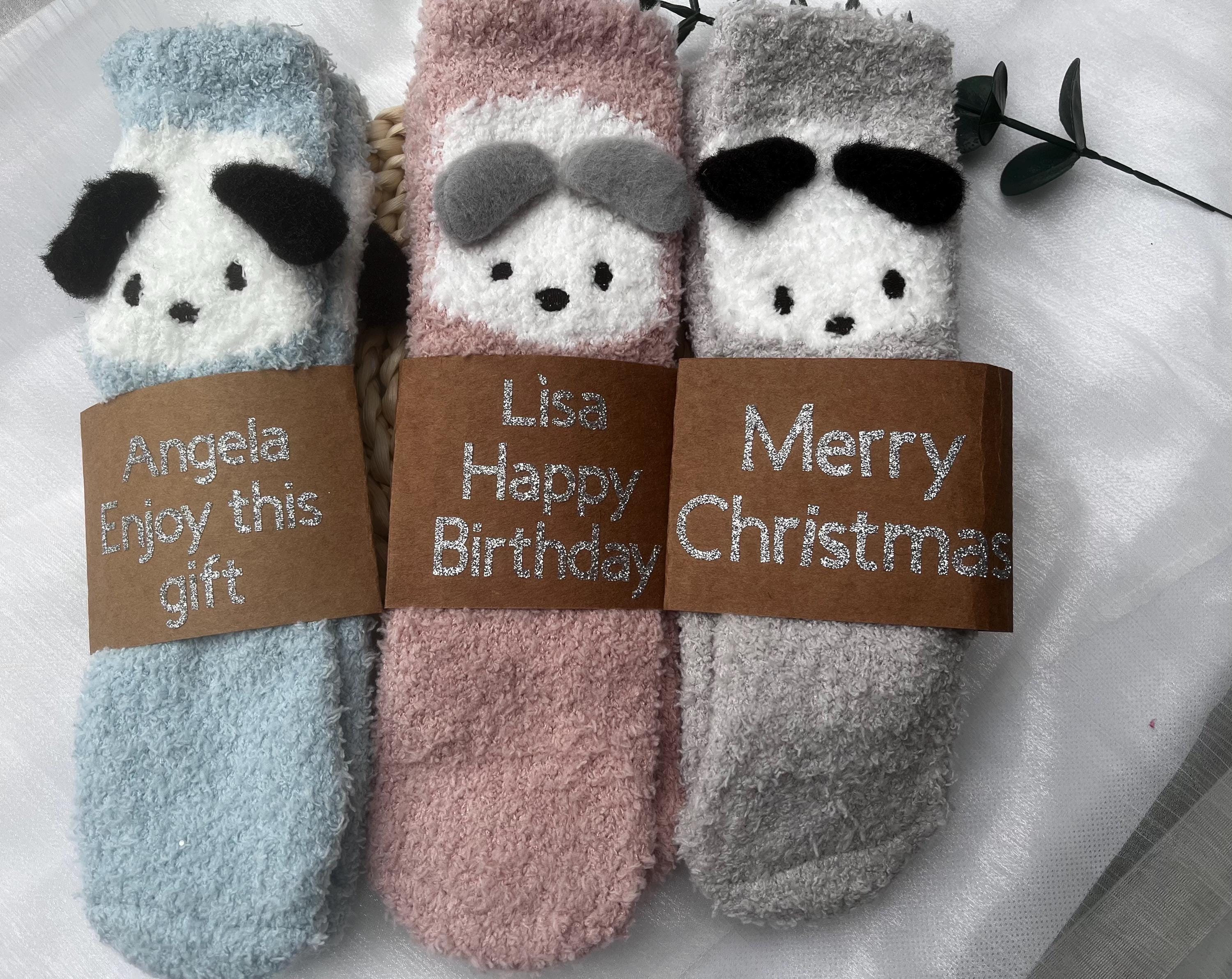 Warm Cute Fuzzy Cartoon Animal Socks Crew Length Warm Coral Fleece ...