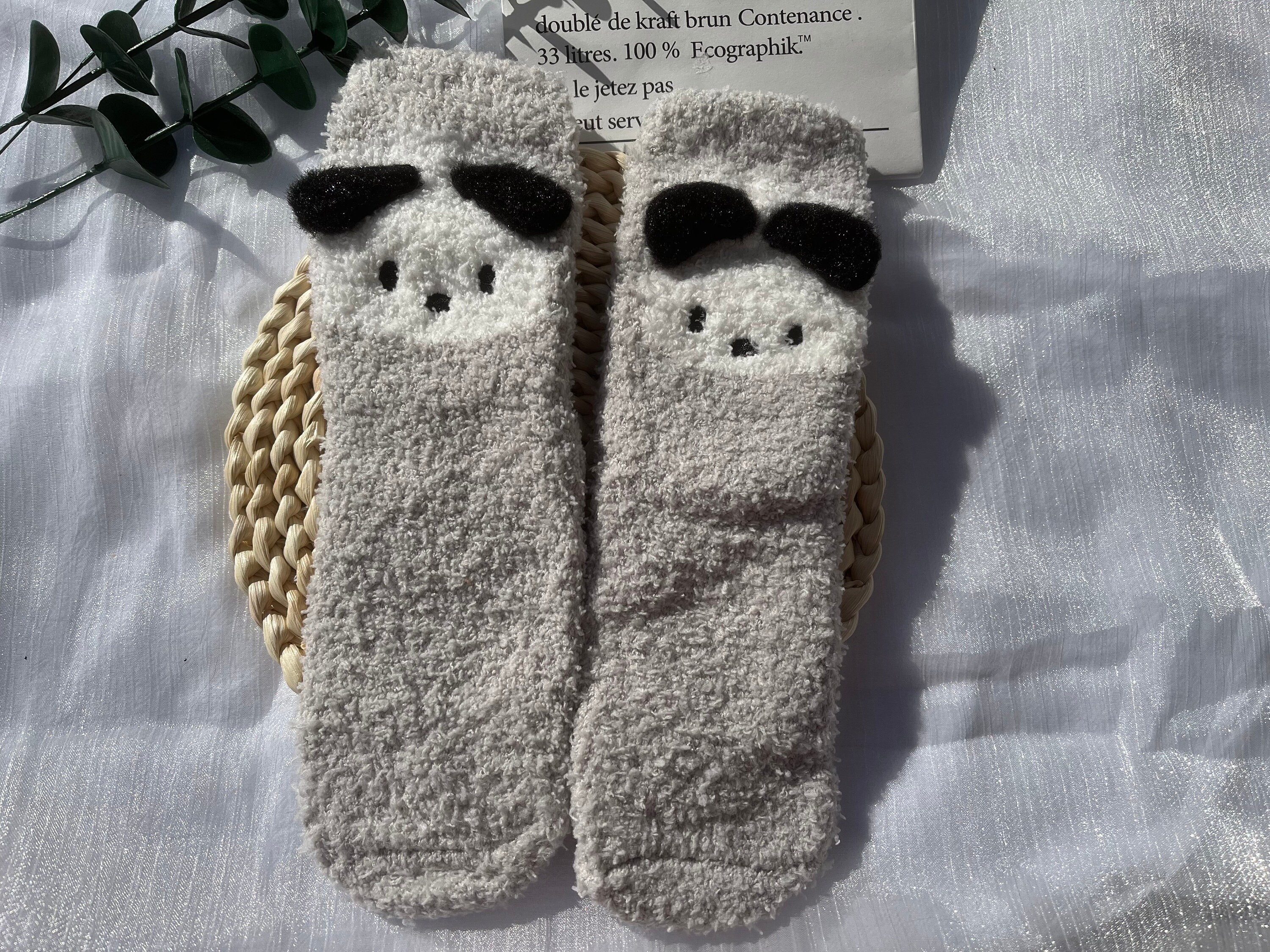 Warm Cute Fuzzy Cartoon Animal Socks Crew Length Warm Coral Fleece ...