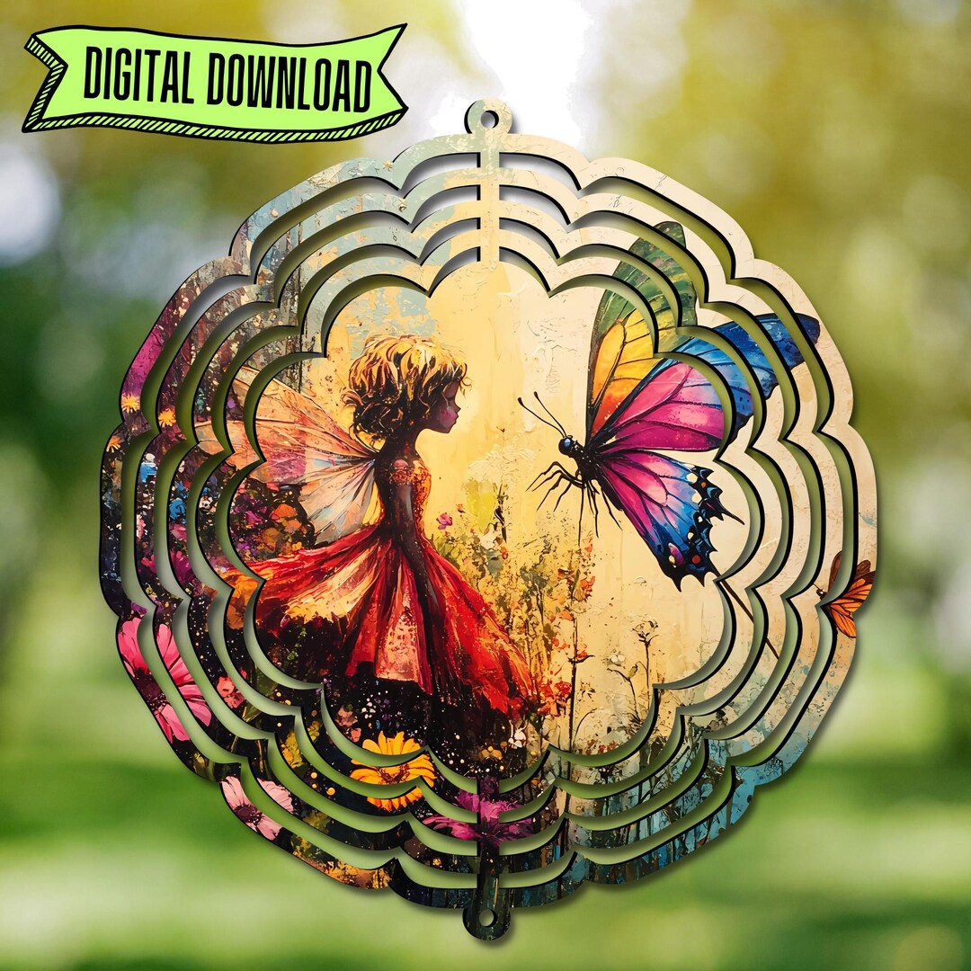Fairy Wind Spinner PNG, Fantasy Wind Spinner Sublimation PNG, Instant ...