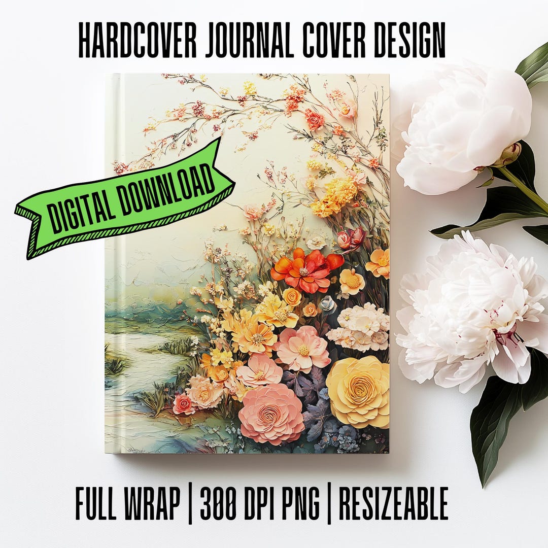 Floral Journal Cover Designs, Journal Cover PNG, Notebook Sublimation ...