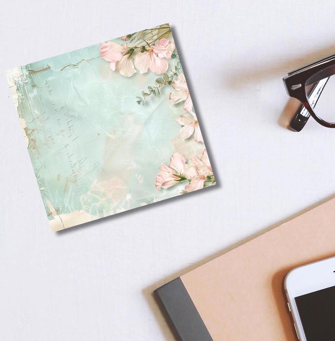 Shabby Chic Sticky Notes 3x3 Sticky Note Pads, Cute Sticky Note, Pastel ...