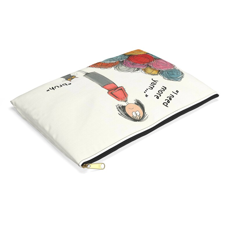 Funny Knitting Zippered Pouch, Funny Crochet Bag, Gift for Knitter ...