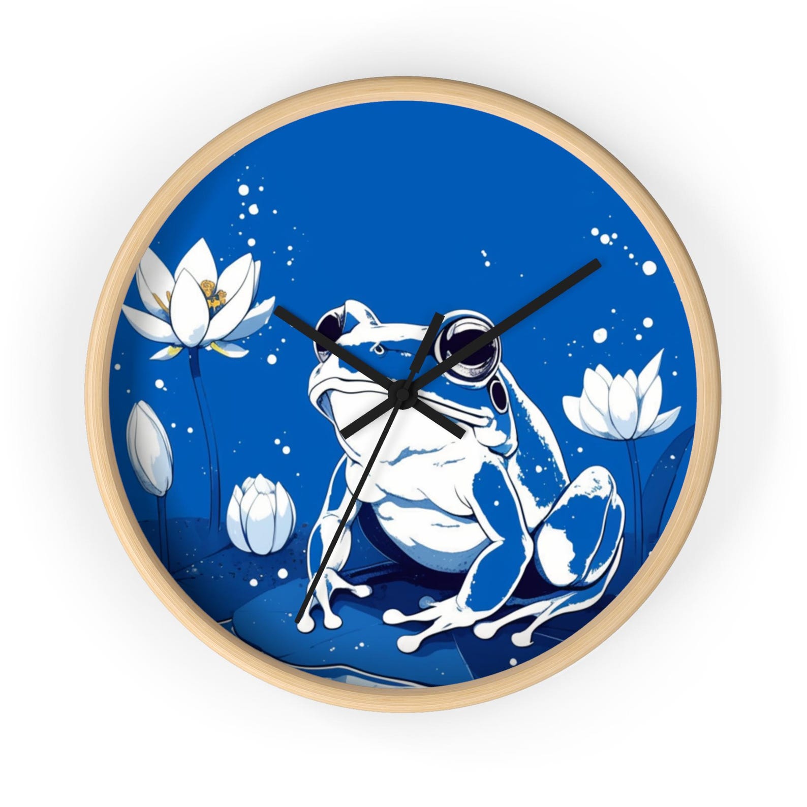 Blue Frog Wall Clock Pop Art Inspired Wall Clock,silent Wall Clock - Etsy