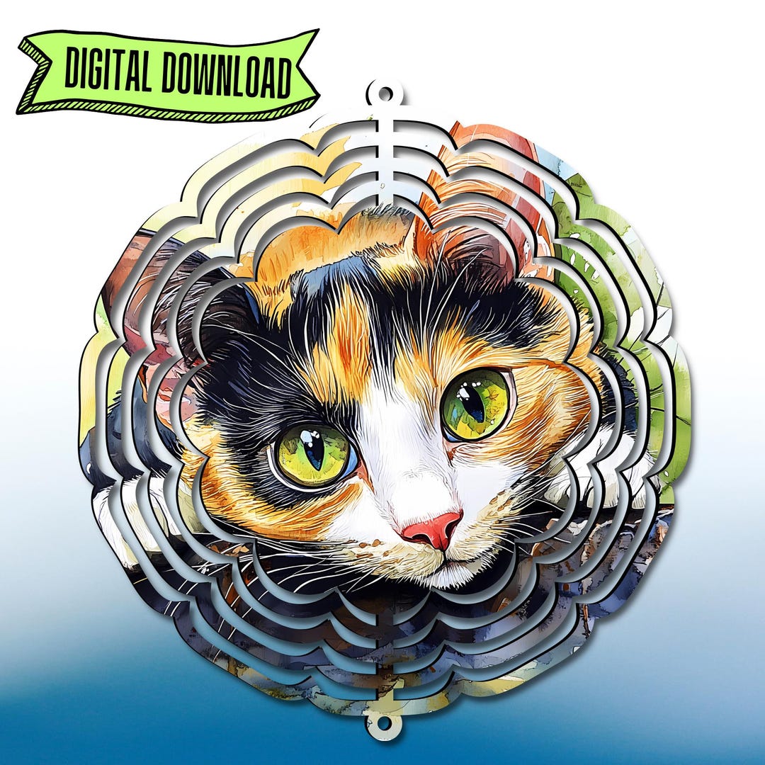 Cat Wind Spinner PNG: Sublimation Design (digital Download) - Etsy