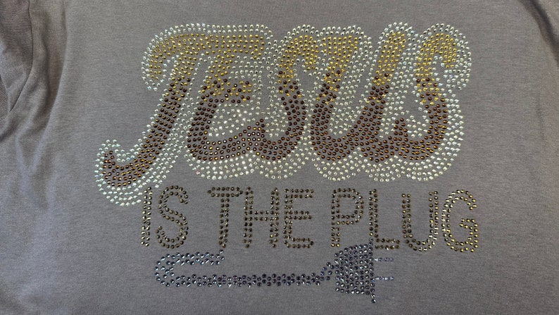 Jesus is the Plug Rhinestone Template - Etsy