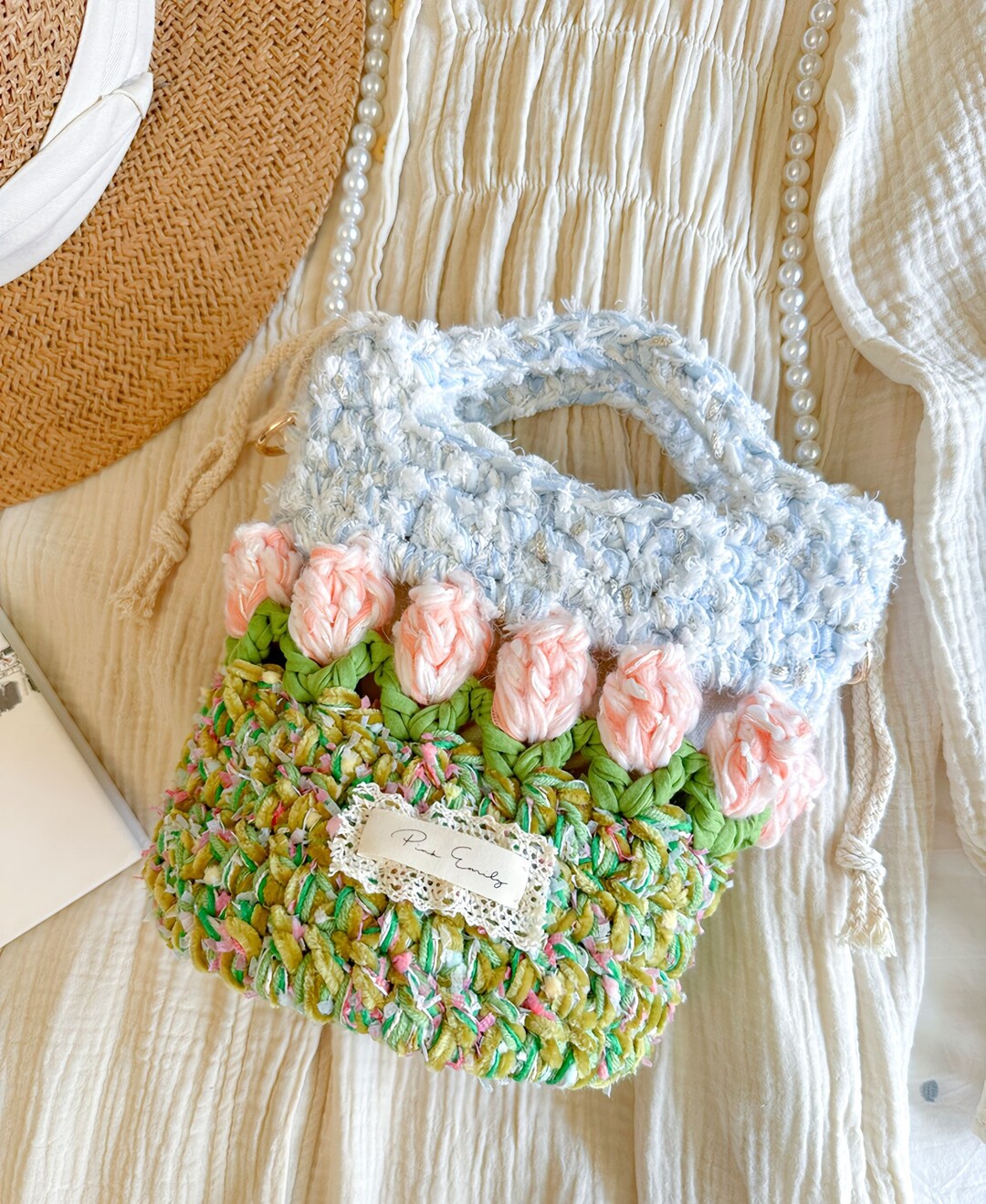 Crochet Tulip Bag, Amigurumi Tulip Bag, Orignal Design, Knitted Bag ...