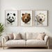 Wildlife Portrait Posters, Animals Wall Art Bundle - Printable Wildlife ...