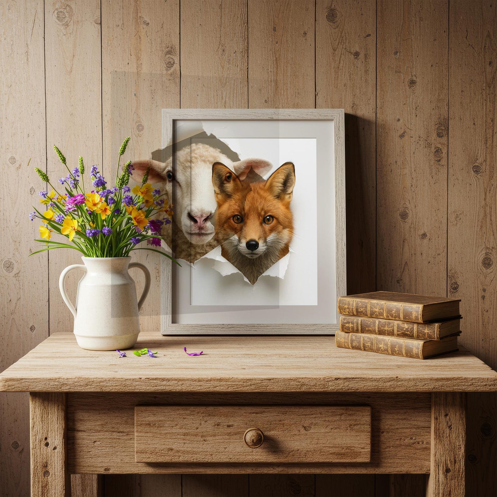Wildlife Portrait Posters, Animals Wall Art Bundle - Printable Wildlife ...