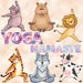 Watercolor Animals Doing Yoga Clipart Bundle - Cute Animal Pngs for ...