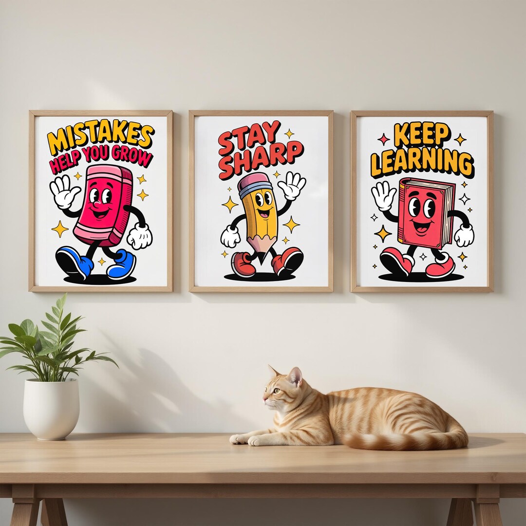 Retro Motivational Classroom Poster - Back to School Decor ...