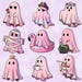 Pink Glitter Ghost Clipart Bundle - Spooky Coquette Halloween PNG ...