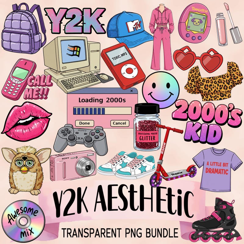 Printable Stickers Y2k - Etsy