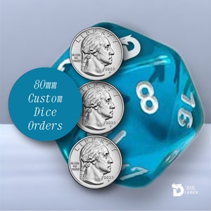80mm Single D20 Custom Dice by DND Gamer - Etsy