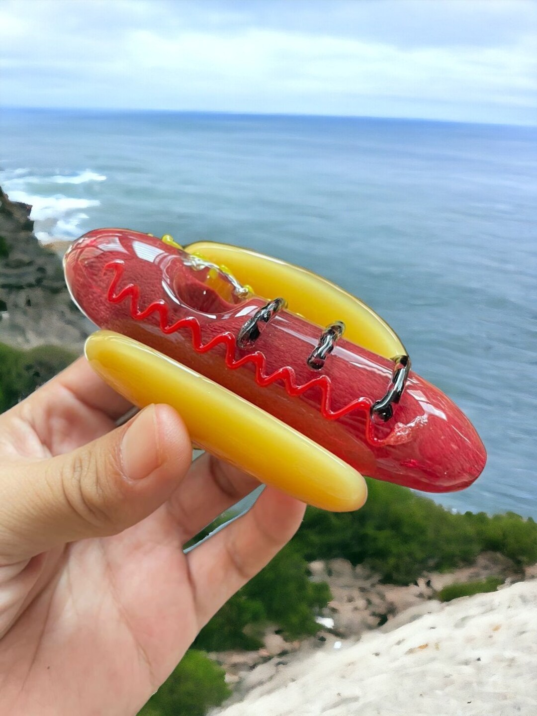 Glass Pipe Hotdog Cute Pipe Sausage Gift - Etsy