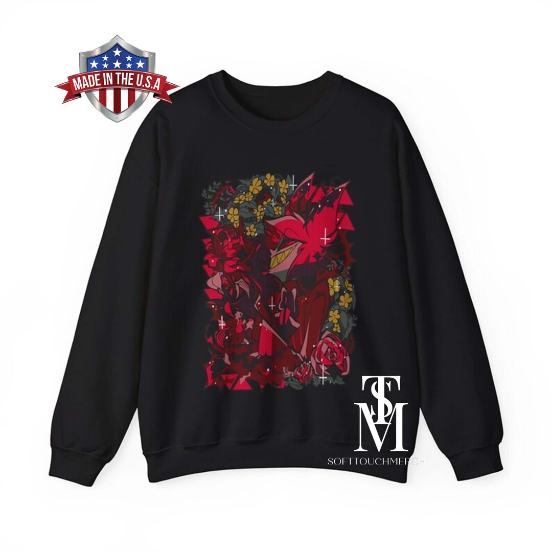 Alastor Hazbin Hotel Crewneck Sweatshirt Trendy Oversized Sweater Angel ...