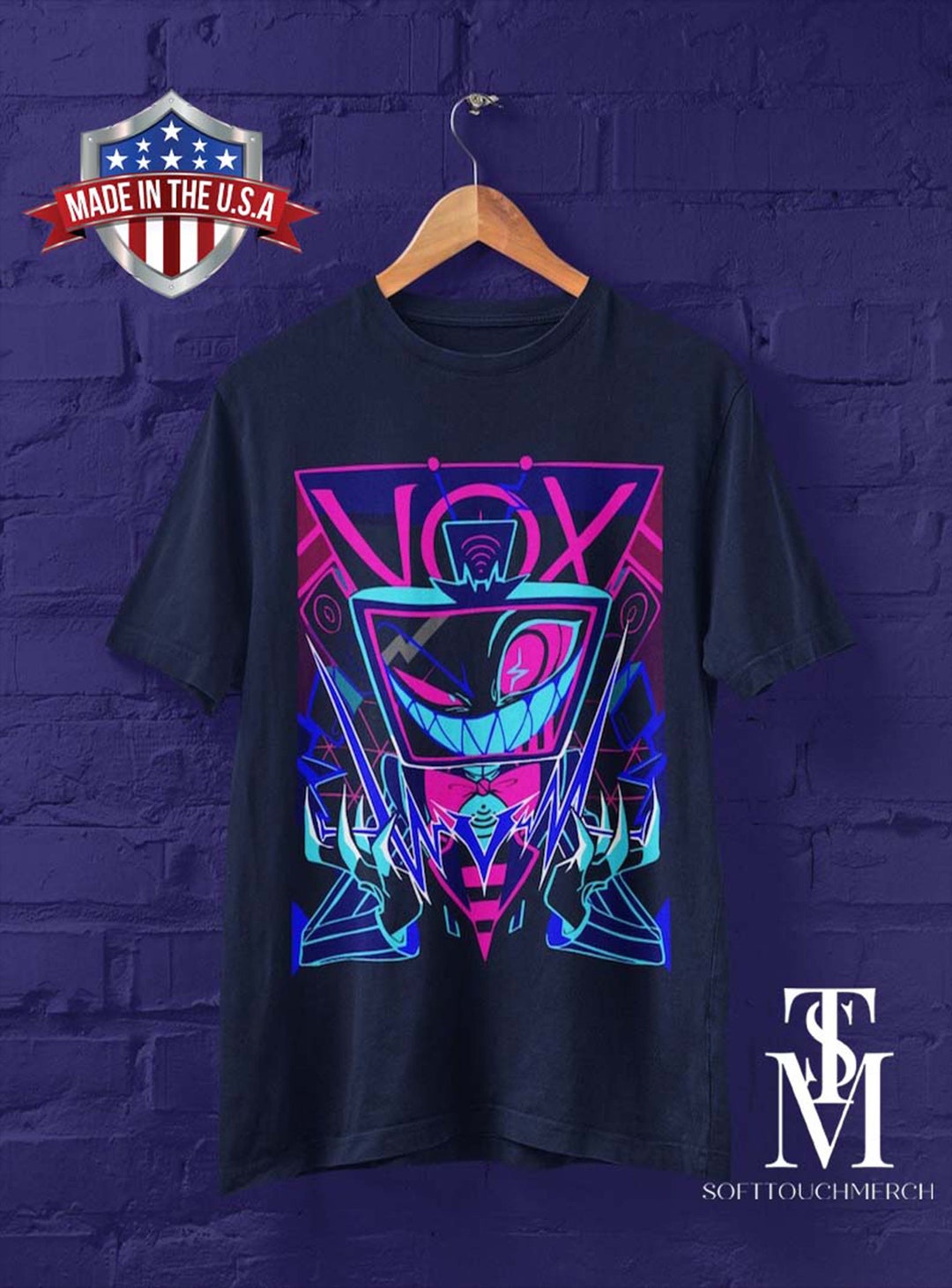 Anime Shirt, Husk, Niffty, Alastor Grin, Charlie, Vaggie, Angel Dust ...