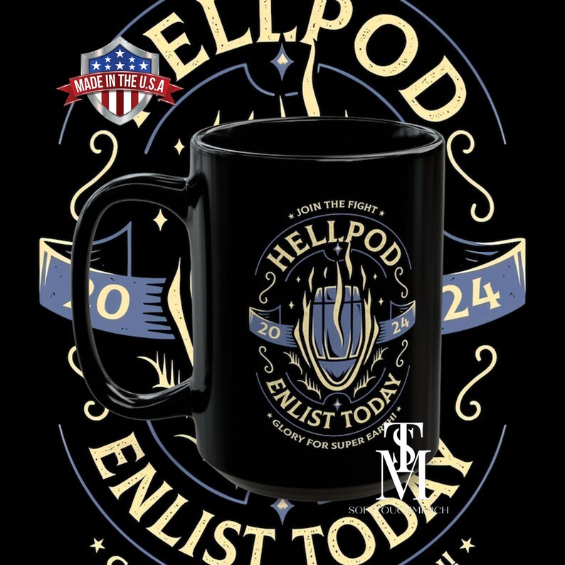 Liber-tea Helldivers 2 Mug Tactical Gamer Cup Sci-fi Gaming Merch Black ...