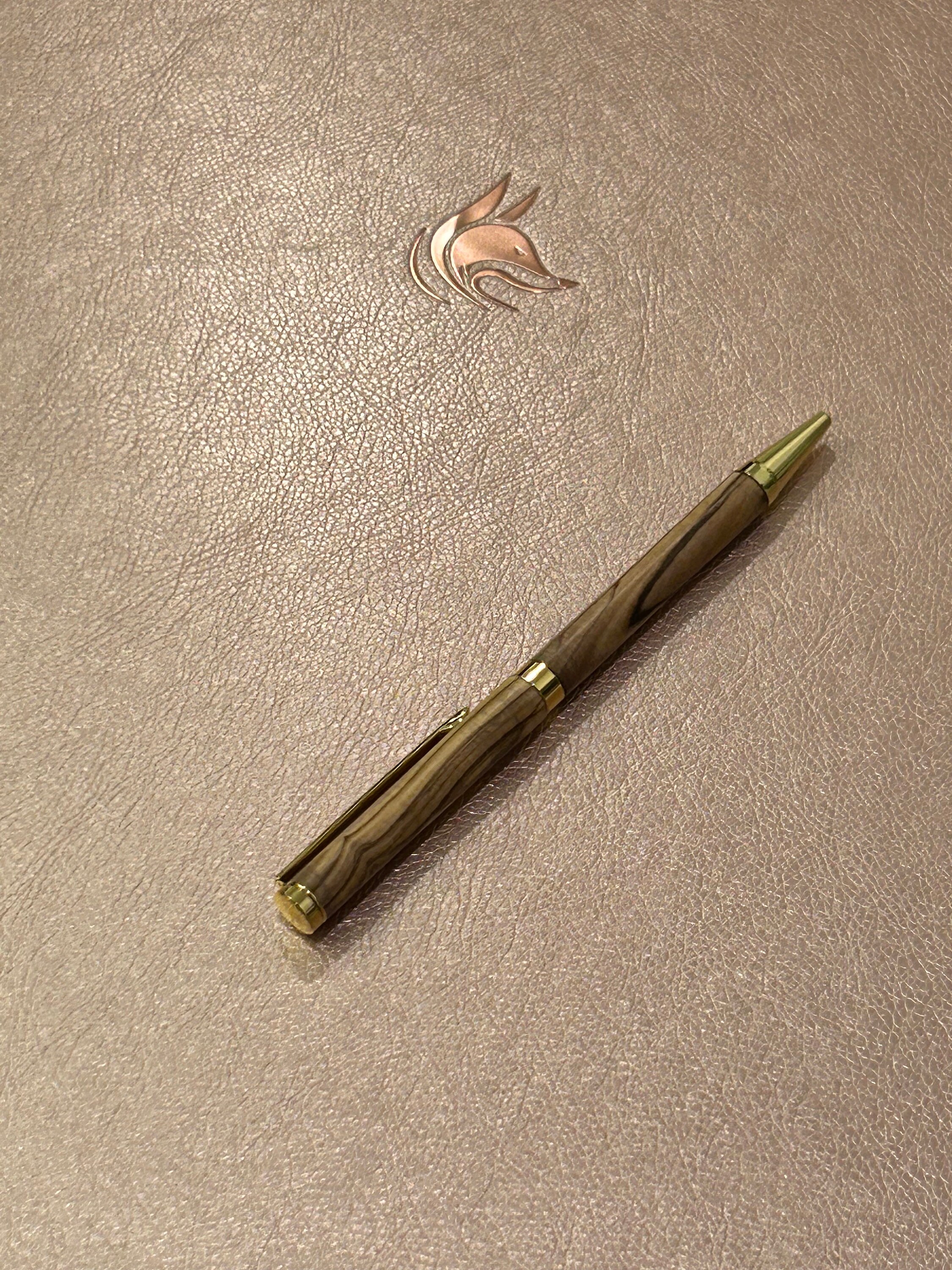 Real Wood Pens Custom Slimline Pen Made of Bethlehem Olivewood From the ...