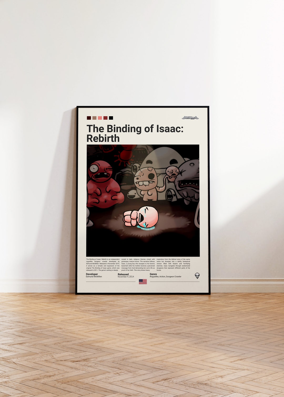 The Binding of Isaac Poster, Rebirth Poster, Video Game Poster ...