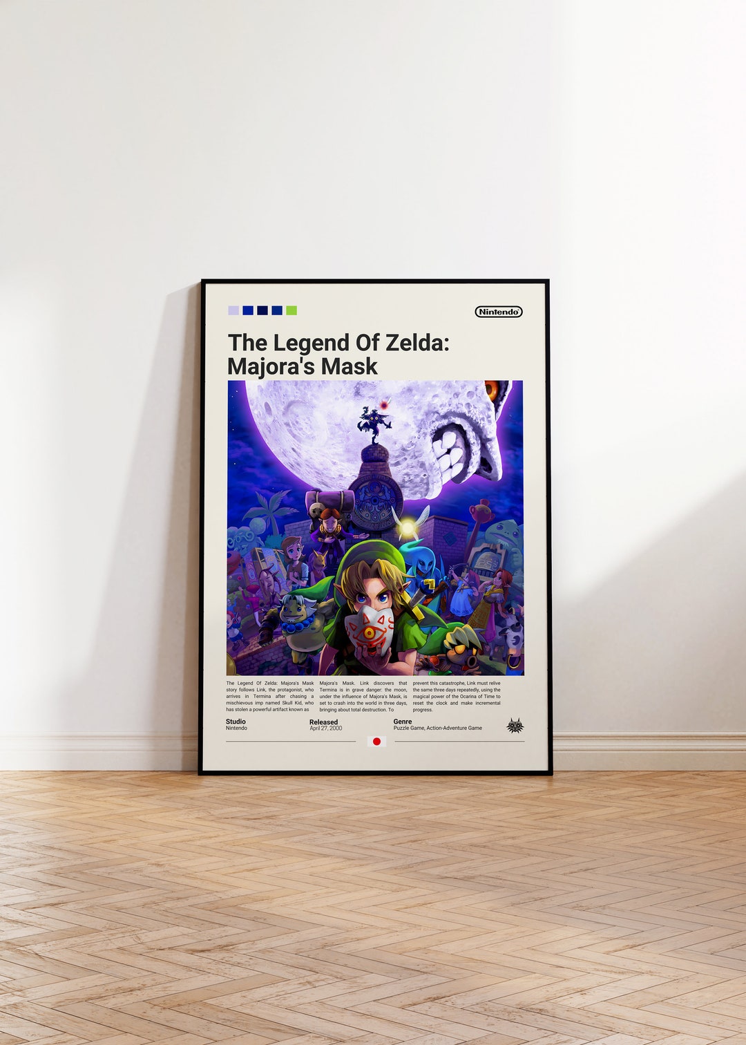 The Legend of Zelda Poster, Zelda Poster, Majoras Mask Poster, Video ...