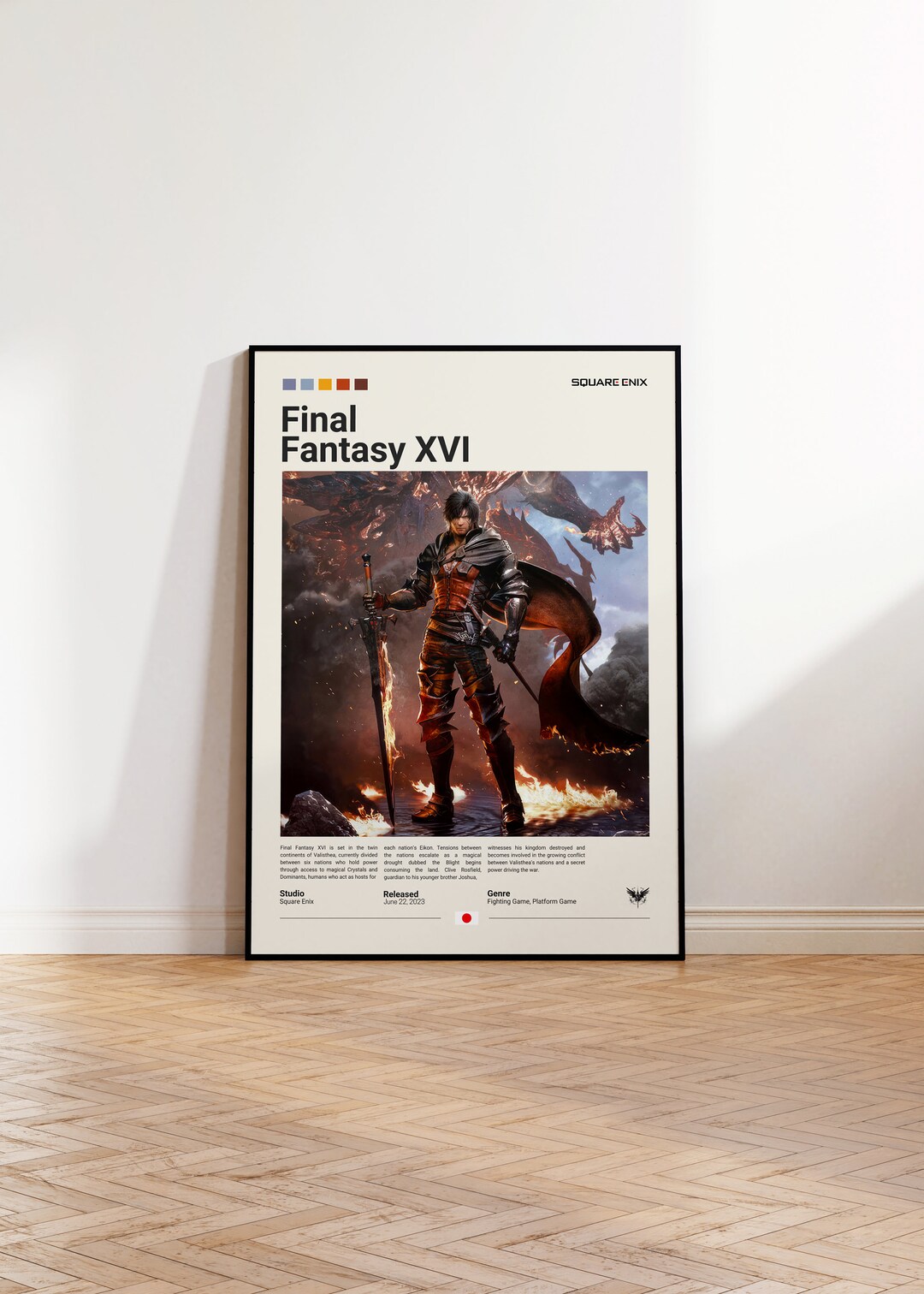 Final Fantasy 16 Poster, Final Fantasy Poster, Video Game Poster ...
