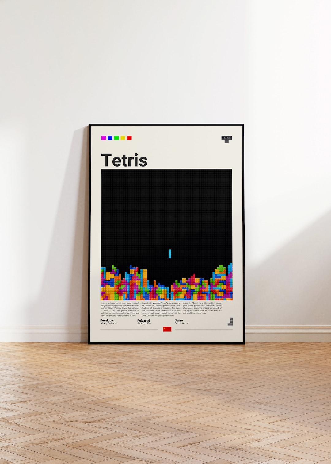 Tetris Poster, Tetris Art, Tetris Fan Gift, Video Game Poster ...