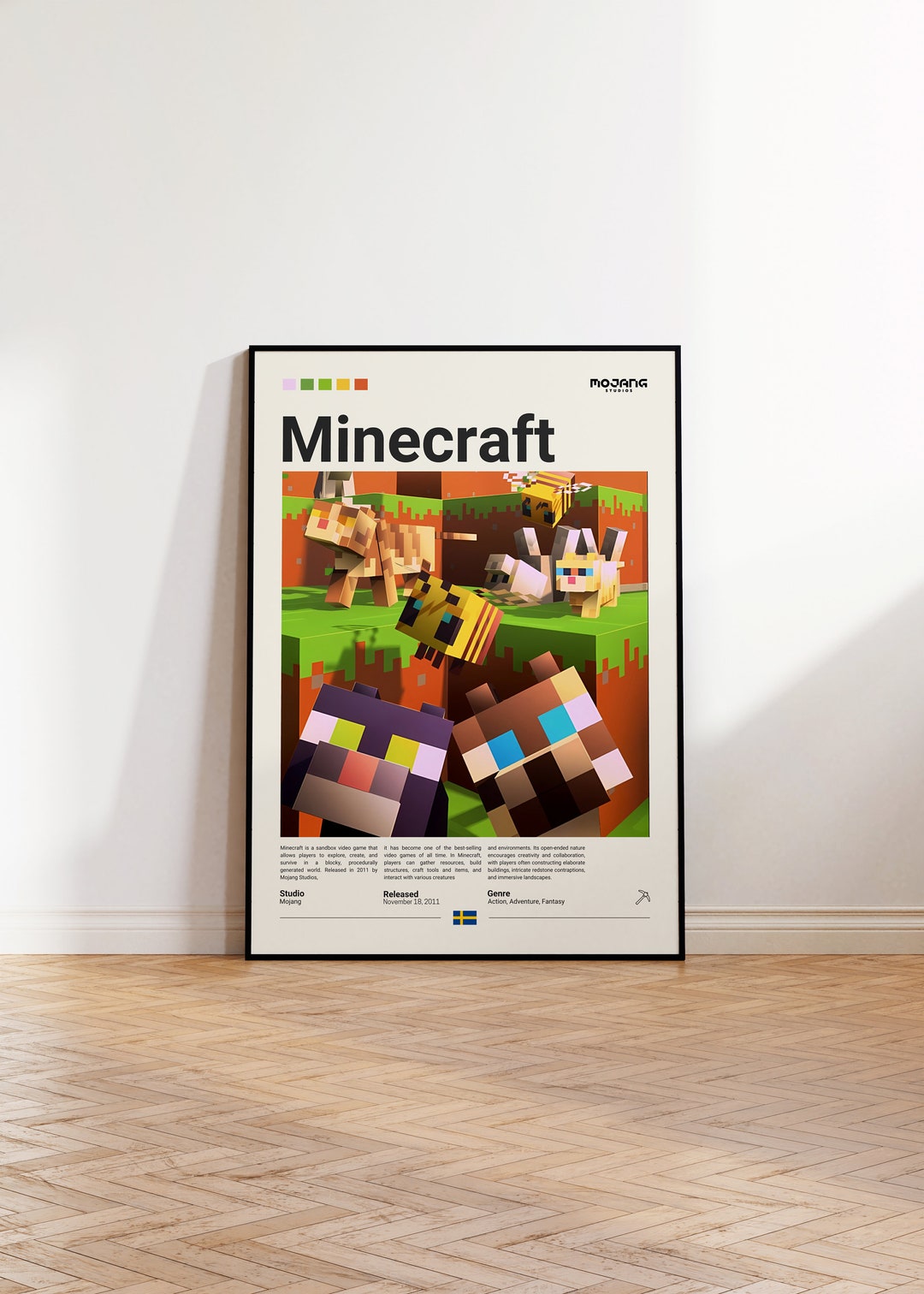 Minecraft Poster, Minecraft Print, Minecraft Gift, Video Game Poster ...