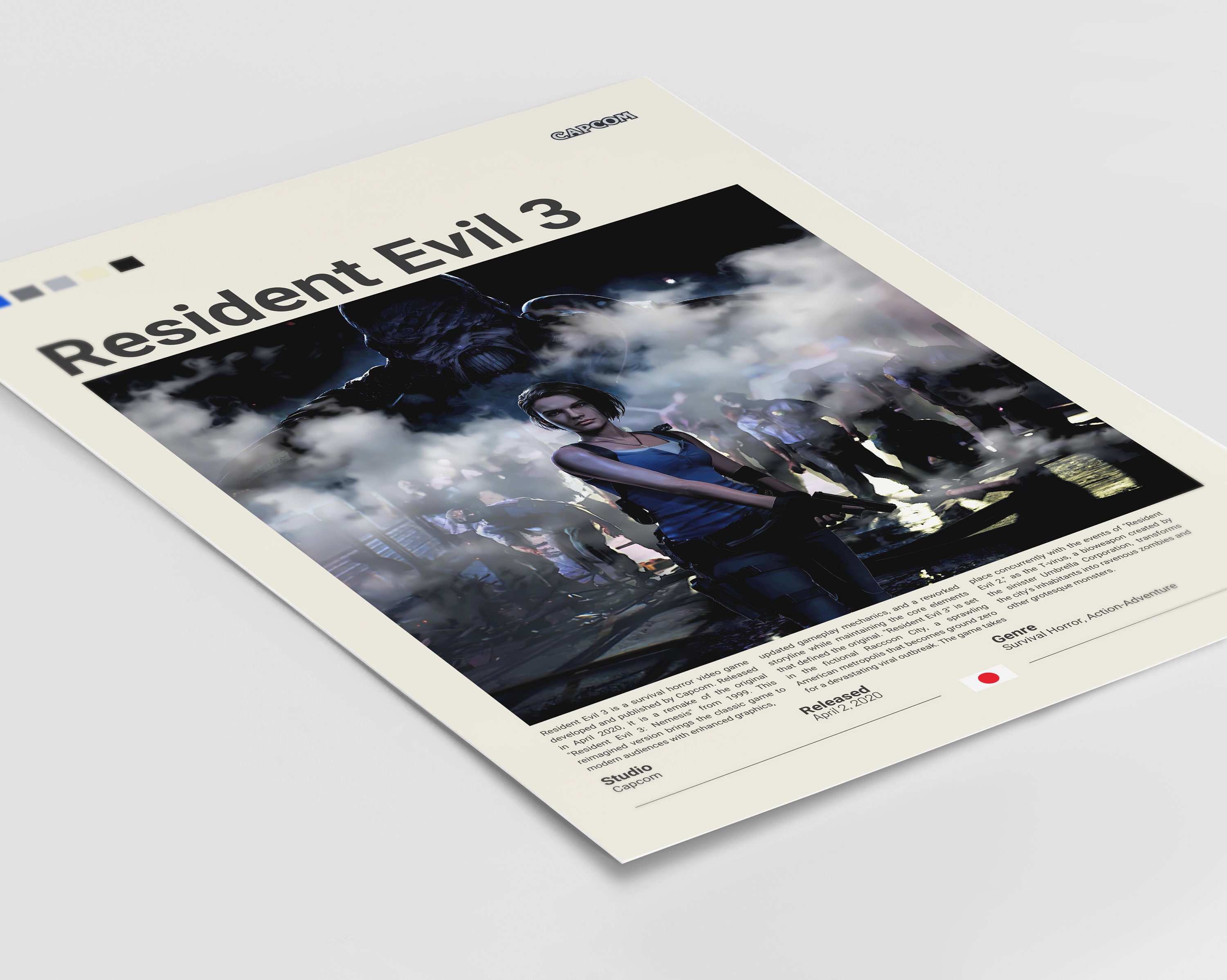 Resident Evil 3 Poster, Resident Evil Fan Gift, Video Game Poster ...