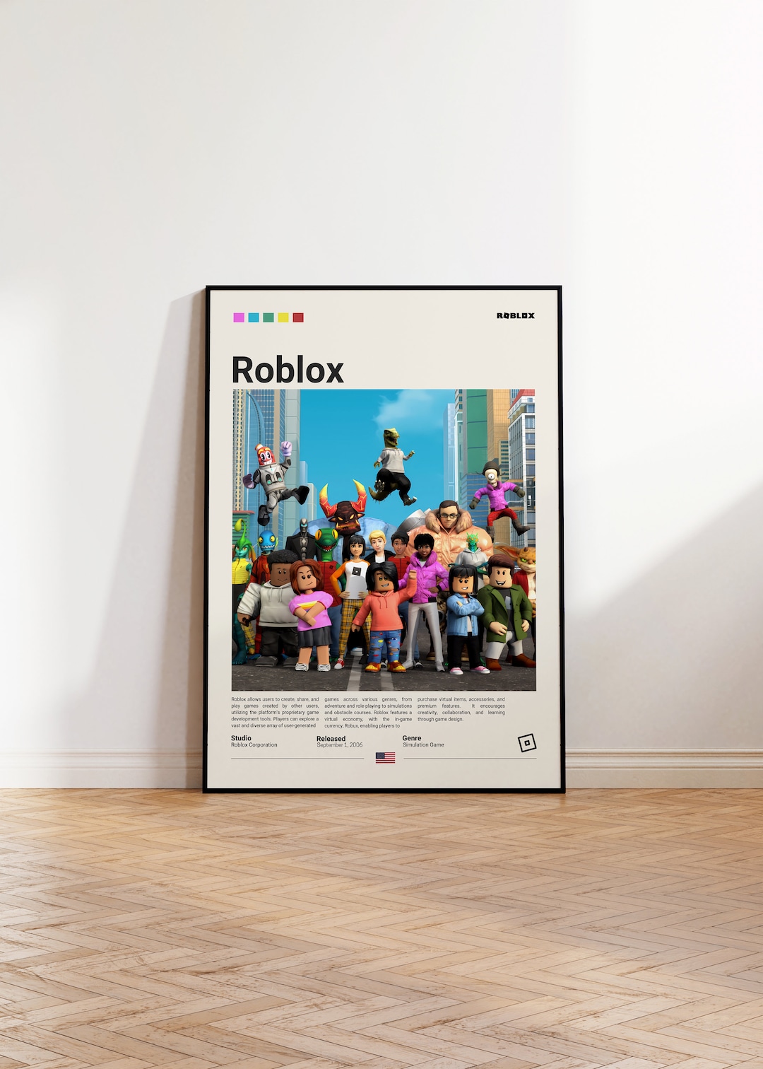Roblox Poster, Roblox Fan Gift, Roblox Print, Video Game Poster ...
