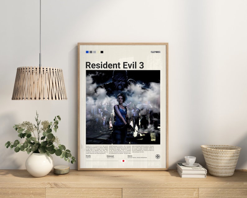 Resident Evil 3 Poster, Resident Evil Fan Gift, Video Game Poster ...