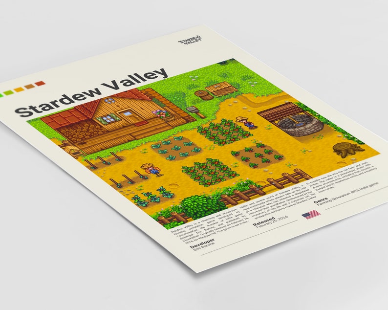 Stardew Valley Poster, Video Game Poster, Stardew Valley Fan Gift ...