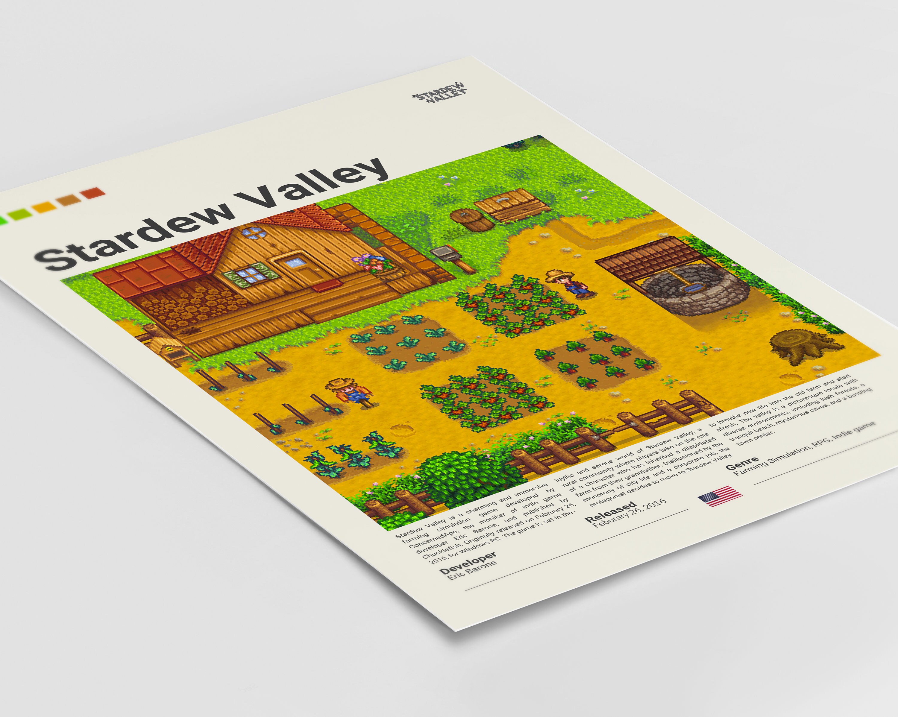 Stardew Valley Poster, Stardew Valley Fan Gift, Video Game Poster ...