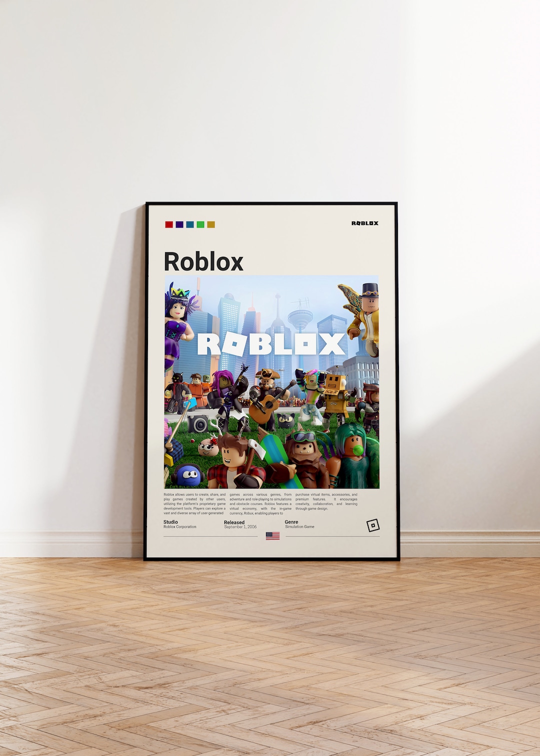 Roblox Poster, Roblox Fan Gift, Roblox Print, Video Game Poster ...