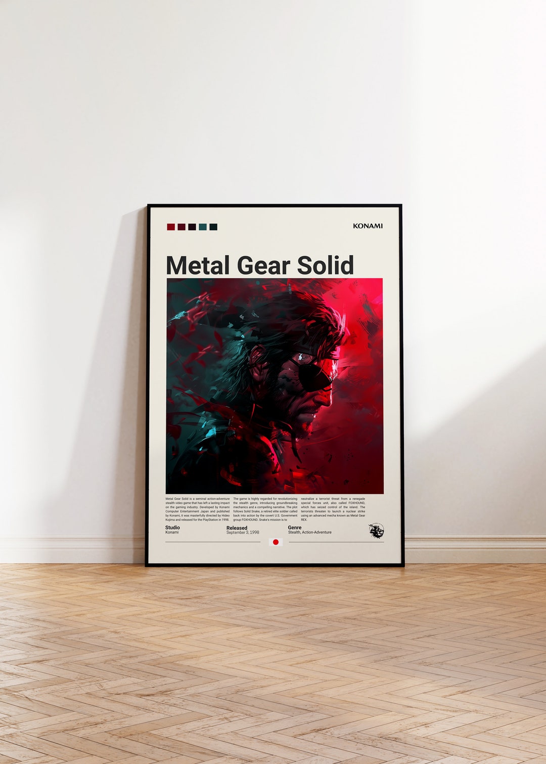 Metal Gear Solid Poster, Metal Gear Solid Gift, Video Game Poster ...