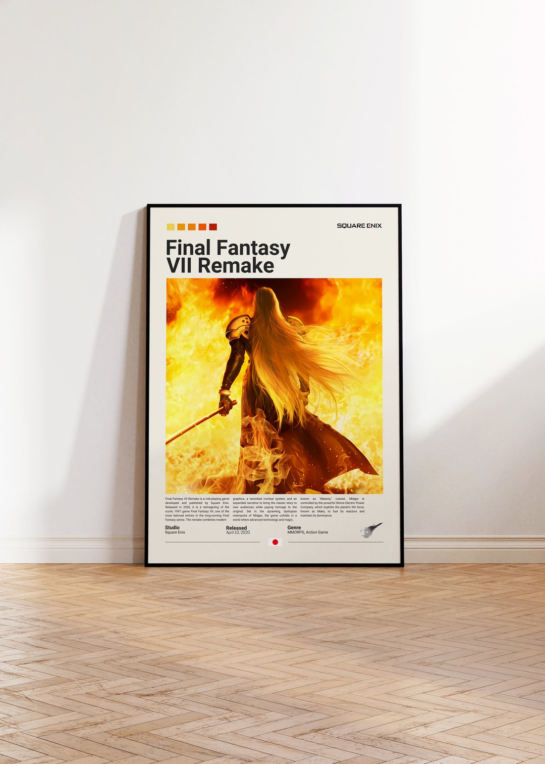 Final Fantasy 7 Remake Poster, Final Fantasy Poster, Video Game Poster ...