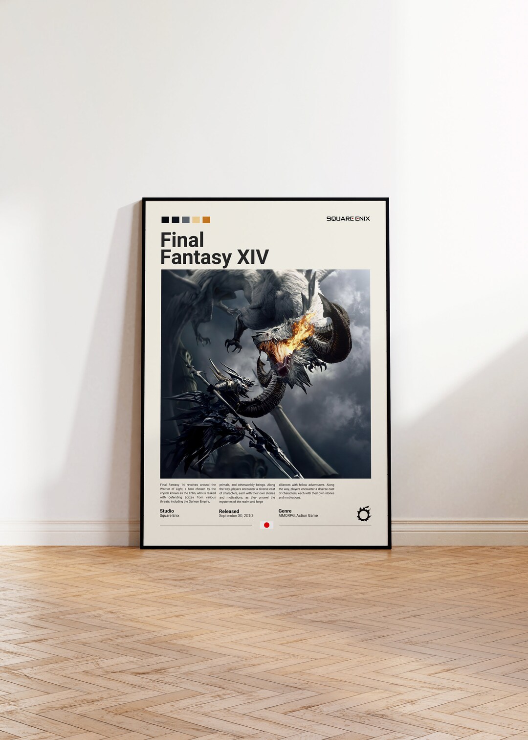 Final Fantasy 14 Poster, Final Fantasy Poster, Video Game Poster ...