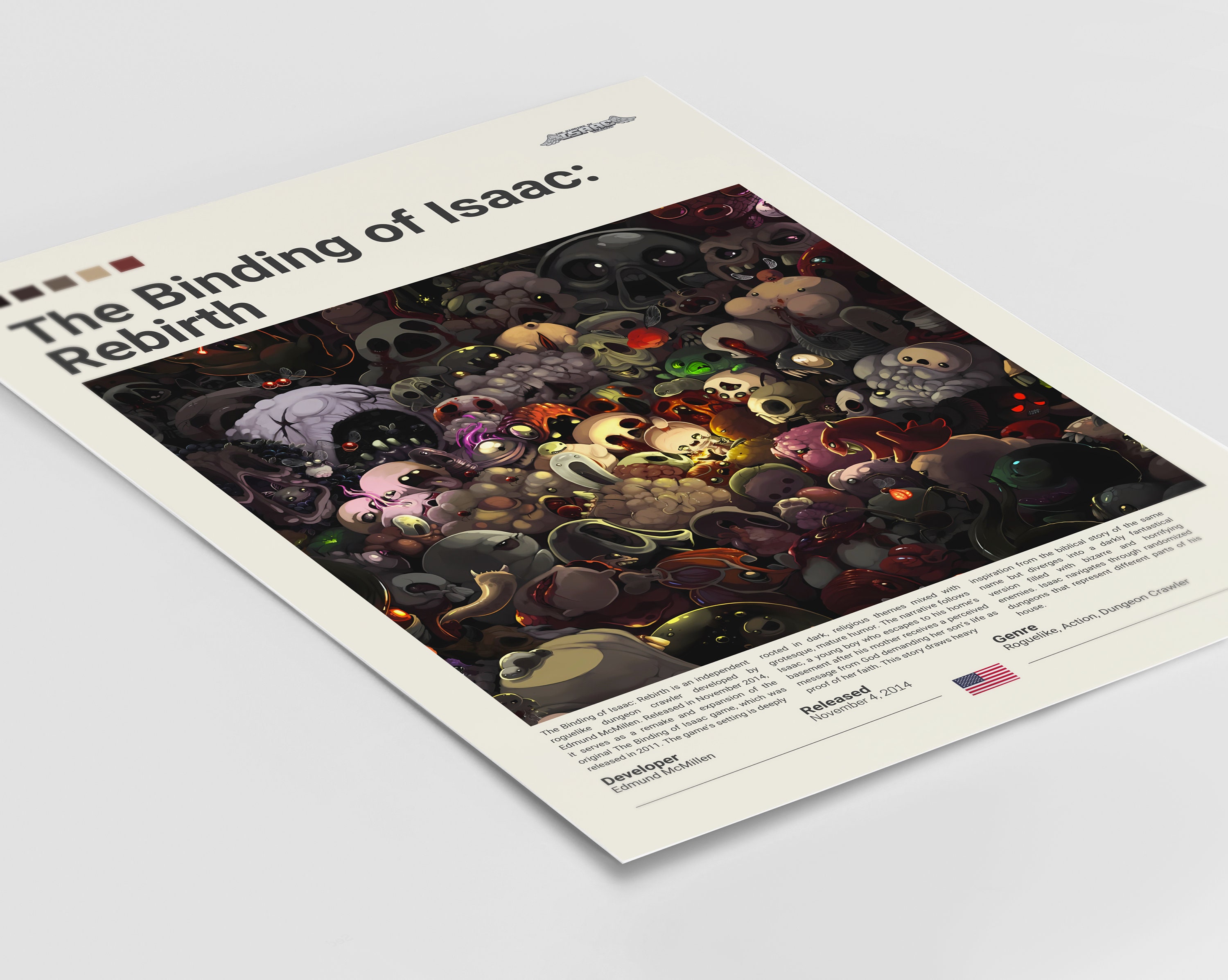 The Binding of Isaac Poster, Rebirth Poster, Video Game Poster ...