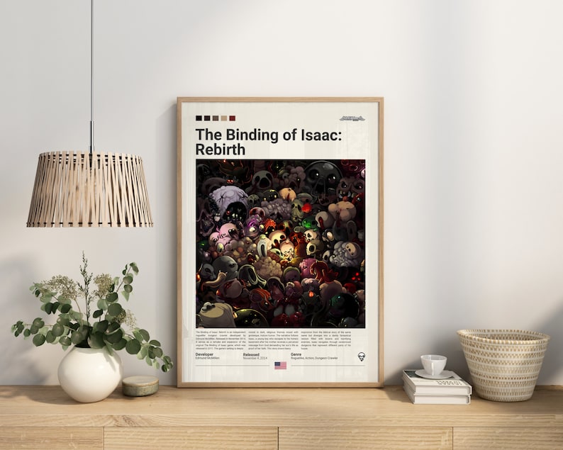 The Binding of Isaac Poster, Rebirth Poster, Video Game Poster ...