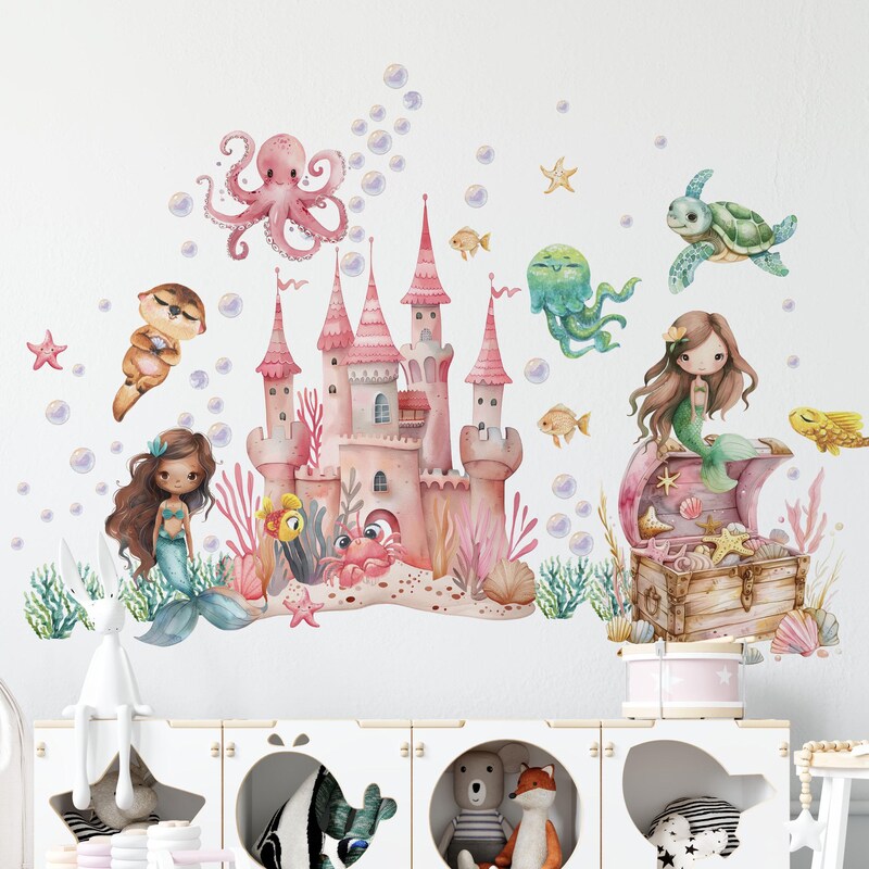 Mermaid Wall Decals - Etsy