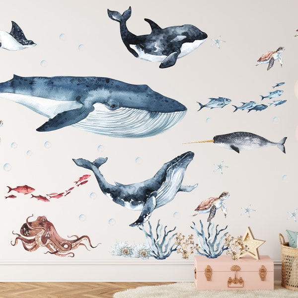 Ocean Animals Nursery Decals - Etsy