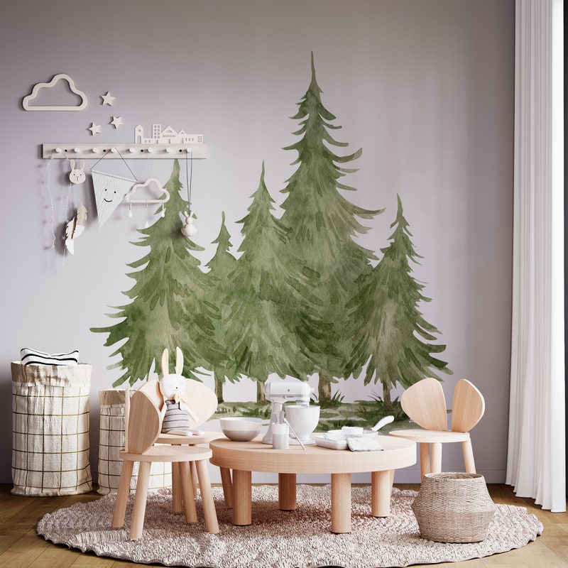 Pine Tree Wall Decal - Etsy