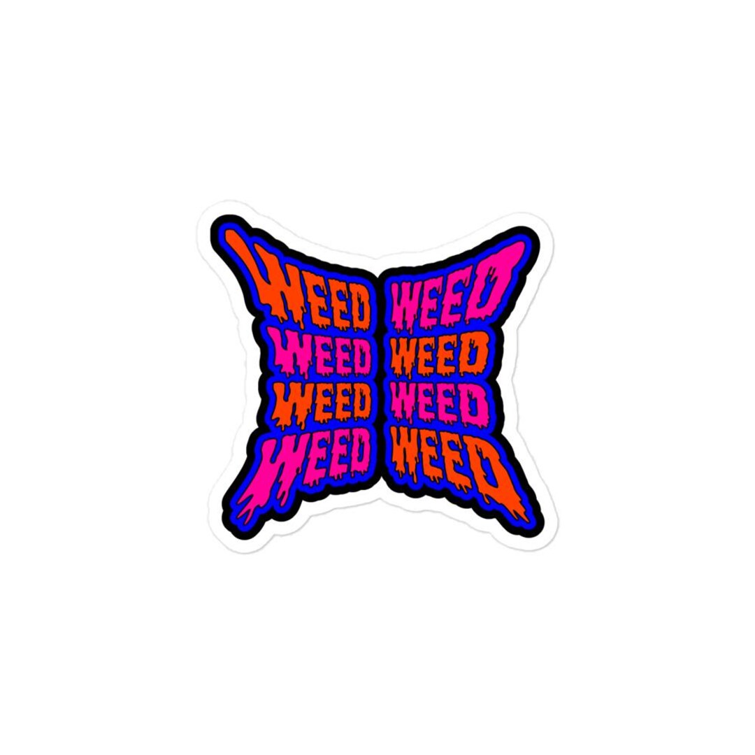 Weird Weed Butterfly Stoner Sticker, Twisted 420 Summertime Creepy ...