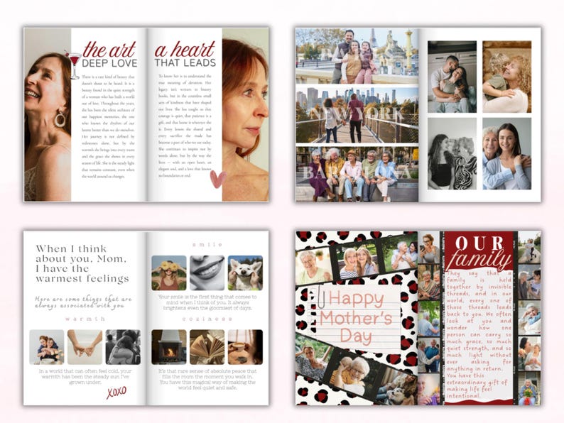 Mother's Day Journal Template, Editable Canva Memory Book (digital ...