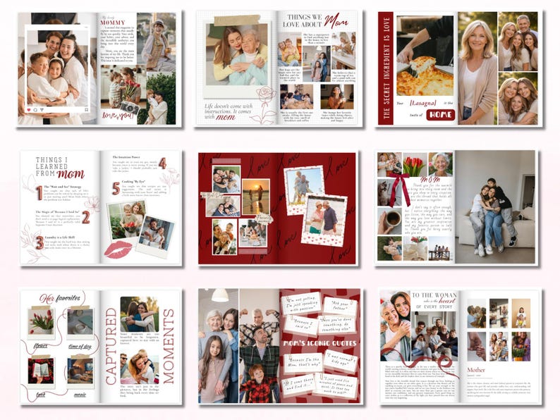 Mother's Day Journal Template, Editable Canva Memory Book (digital ...