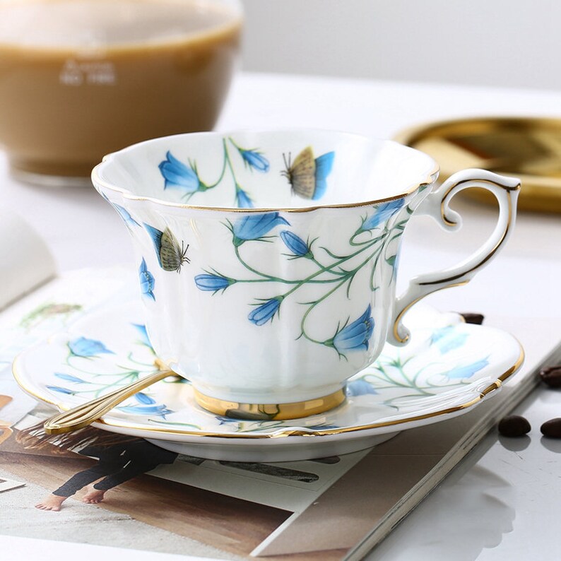 Creative Pastoral Style Ceramic Coffee Set British Afternoon Tea Set European Ceramic Coffee Cup ...