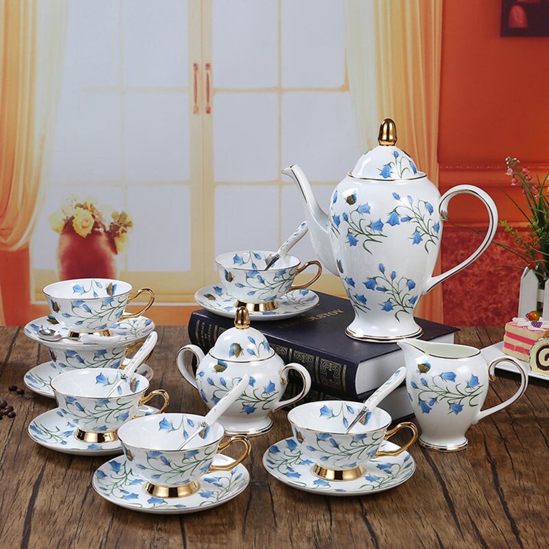 Creative Peony Flower Ceramic Coffee Set Ceramic Coffee Cup and Saucer ...